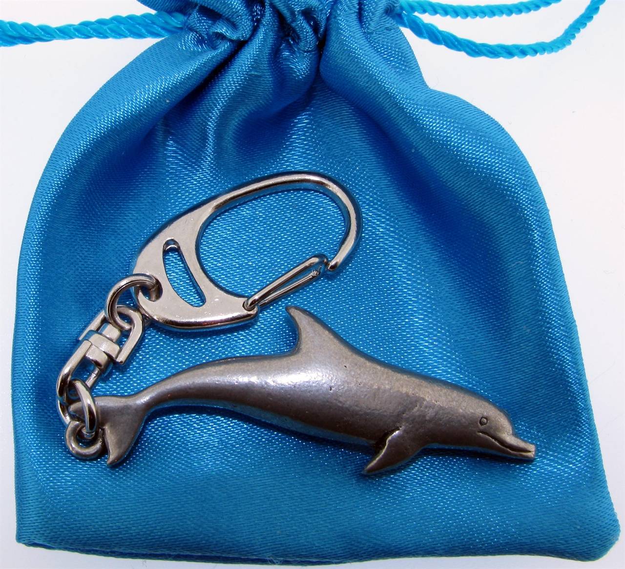 Dolphin Keyring - high quality pewter gifts from Pageant Pewter