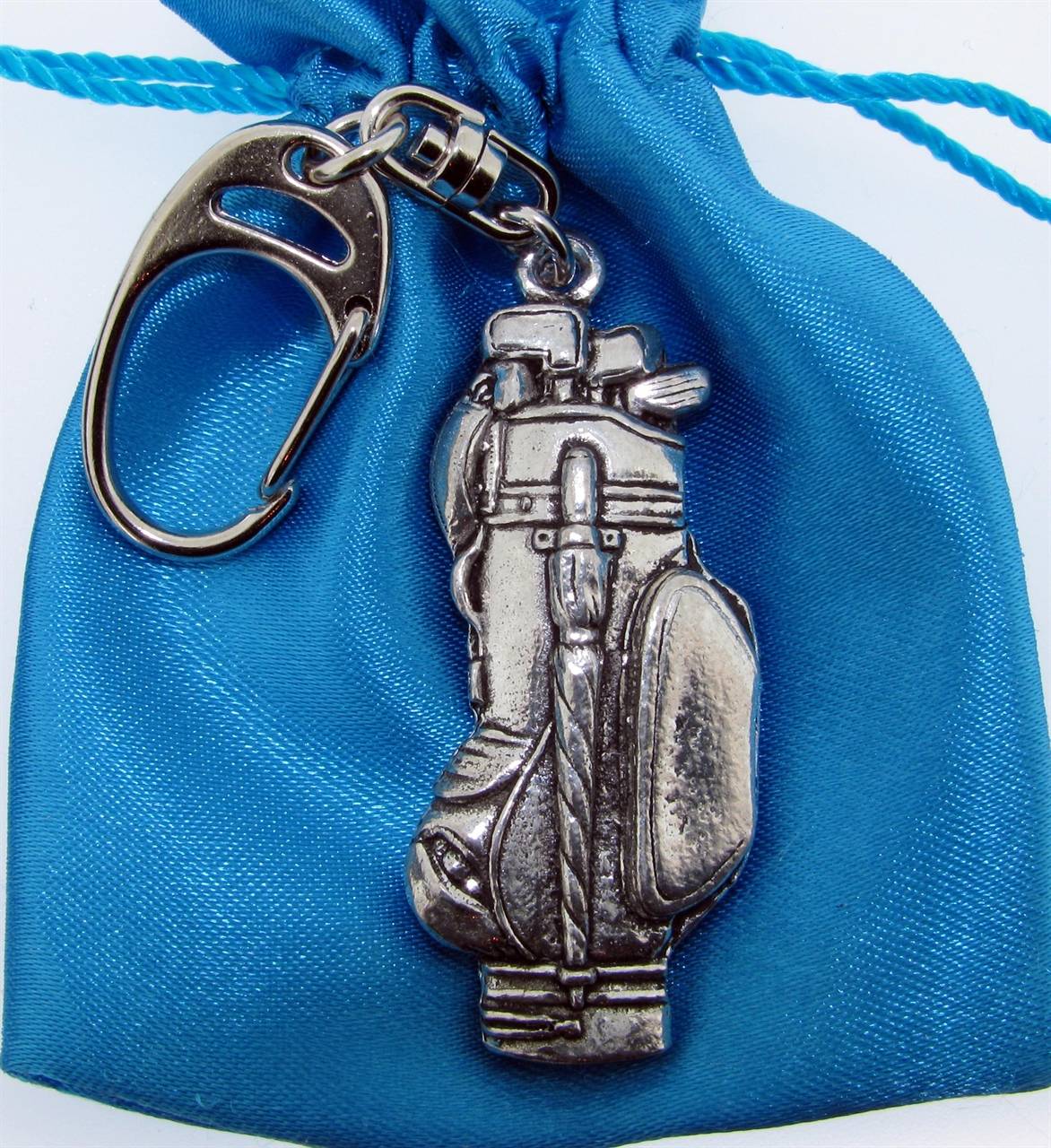 Golf Bag Keyring - high quality pewter gifts from Pageant Pewter