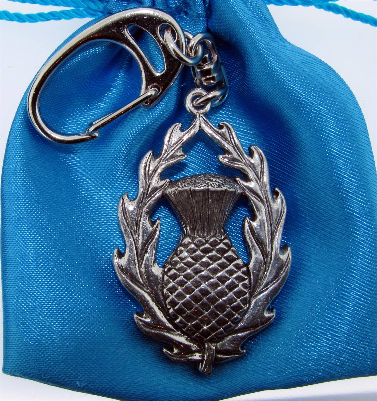 Thistle Keyring - high quality pewter gifts from Pageant Pewter
