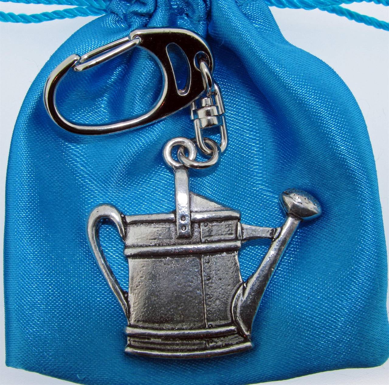 Watering Can Keyring - high quality pewter gifts from Pageant Pewter