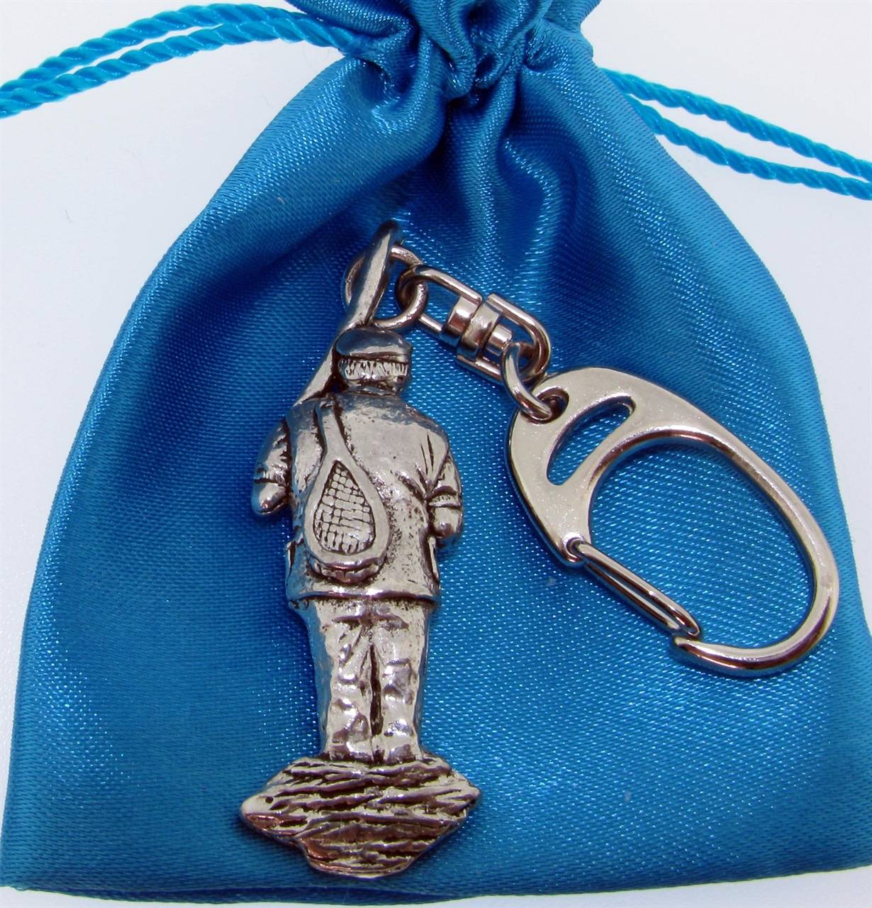 Fisherman Keyring - high quality pewter gifts from Pageant Pewter