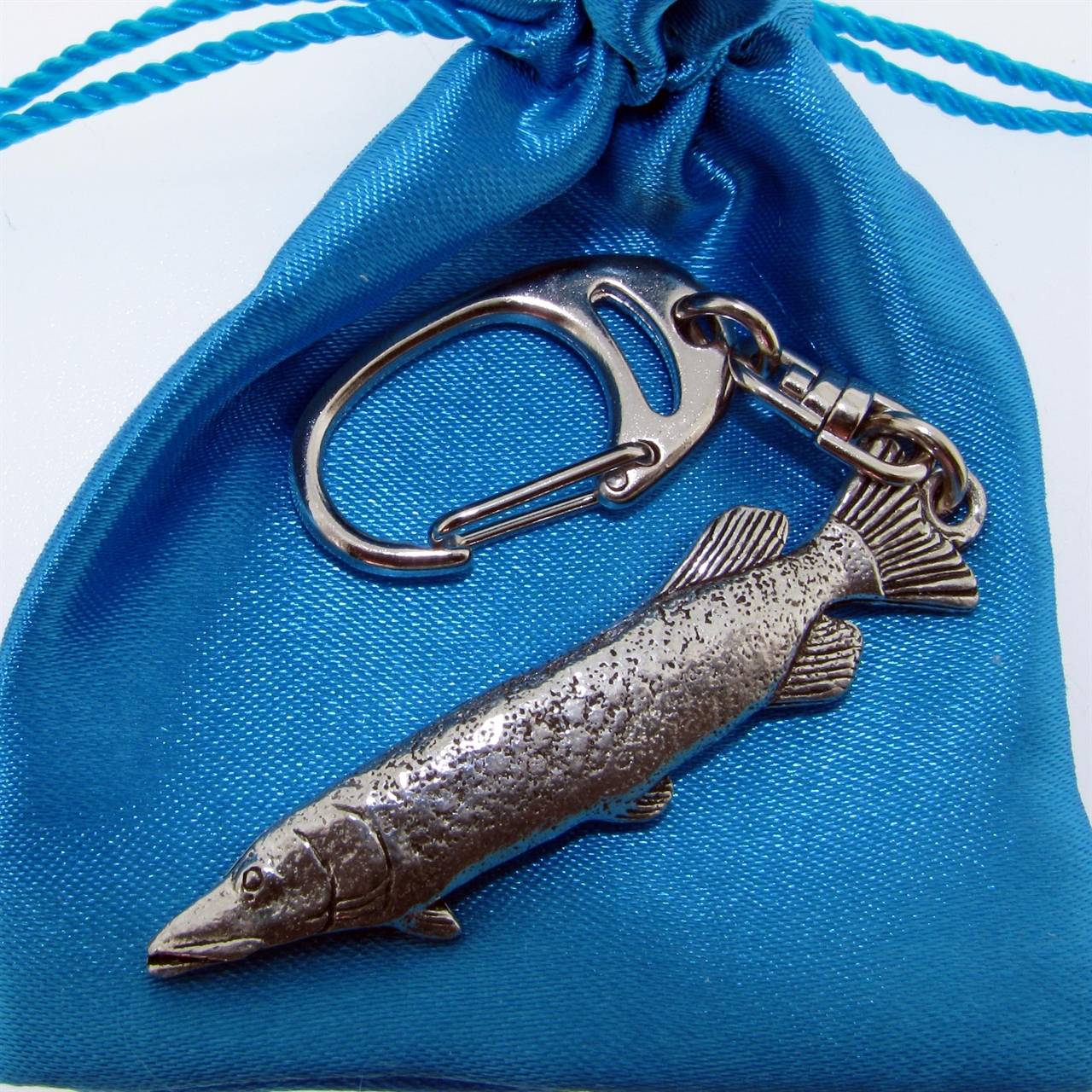Pike Keyring - high quality pewter gifts from Pageant Pewter