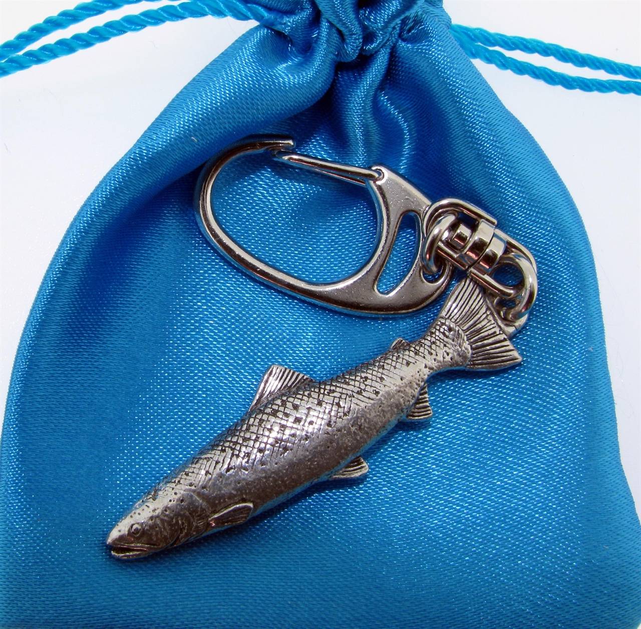 Trout Keyring - high quality pewter gifts from Pageant Pewter
