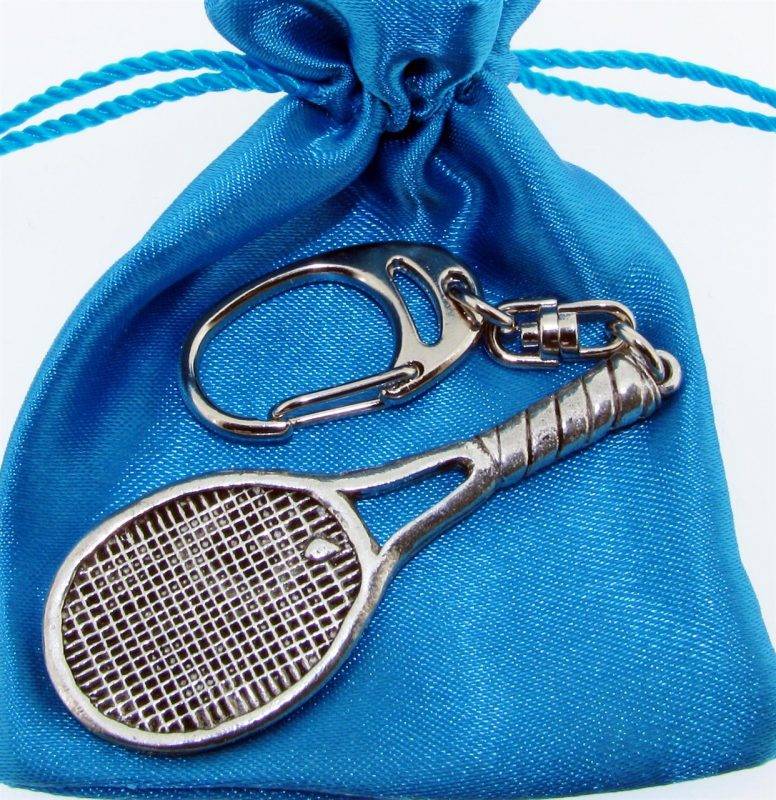 Tennis Racquet Keyring – Pageant Pewter