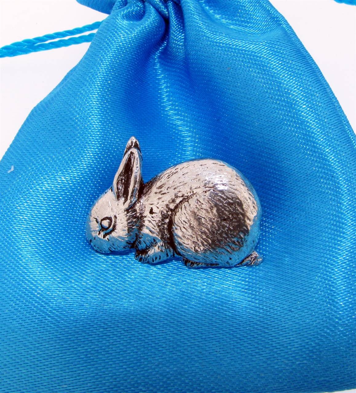 Rabbit Pin Badge - high quality pewter gifts from Pageant Pewter