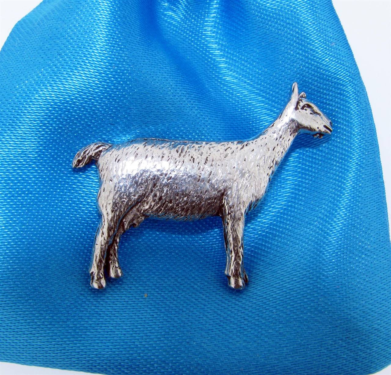 Goat Pin Badge - high quality pewter gifts from Pageant Pewter