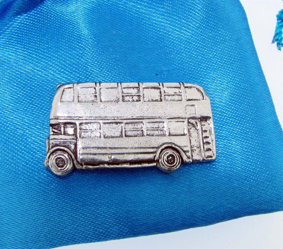 Bus Pin Badge – Pageant Pewter