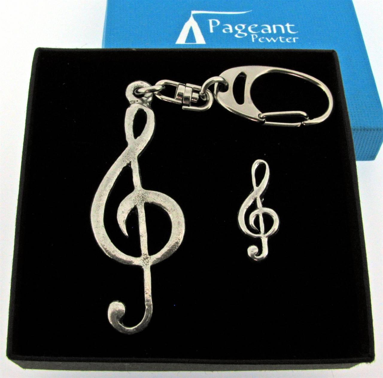 Music Keyring Gift Set - high quality pewter gifts from Pageant Pewter