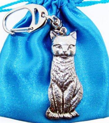 Cat Keyring – Pageant Pewter
