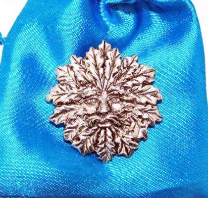 Green Man Pin Badge – Pageant Pewter