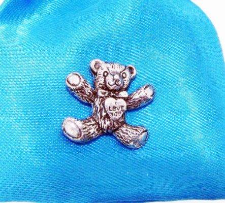 “I Love You” Ted Pin Badge – Pageant Pewter