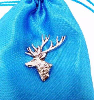 Stag Head Pin Badge – Pageant Pewter