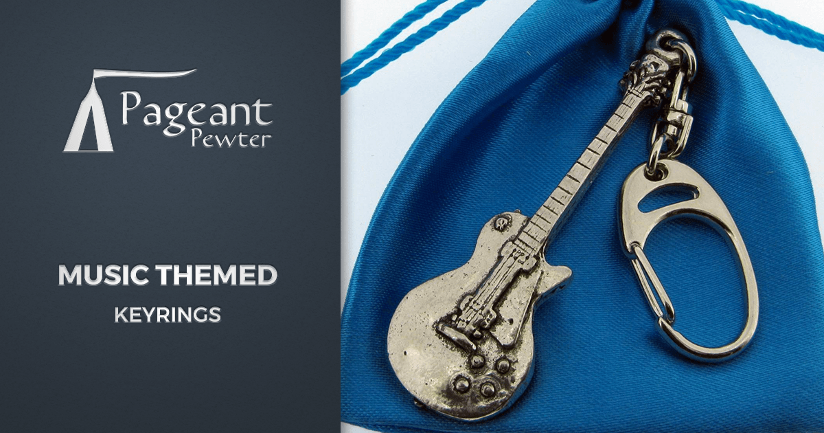 Pewter music themed keyrings - from Pageant Pewter