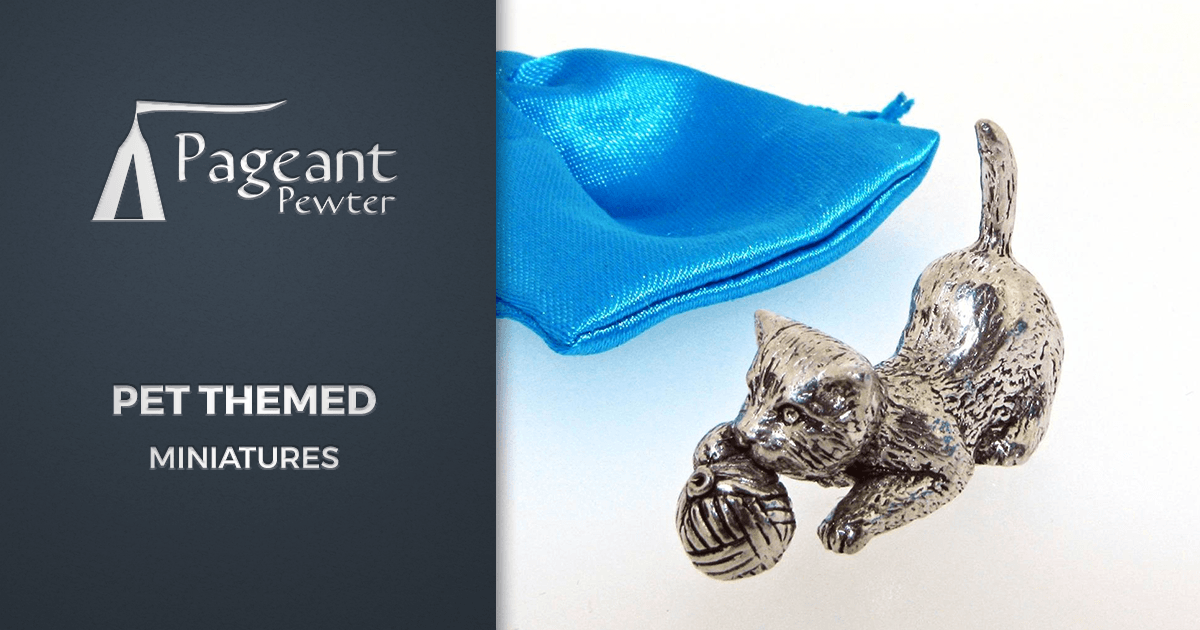 Pewter pet themed miniatures - from Pageant Pewter