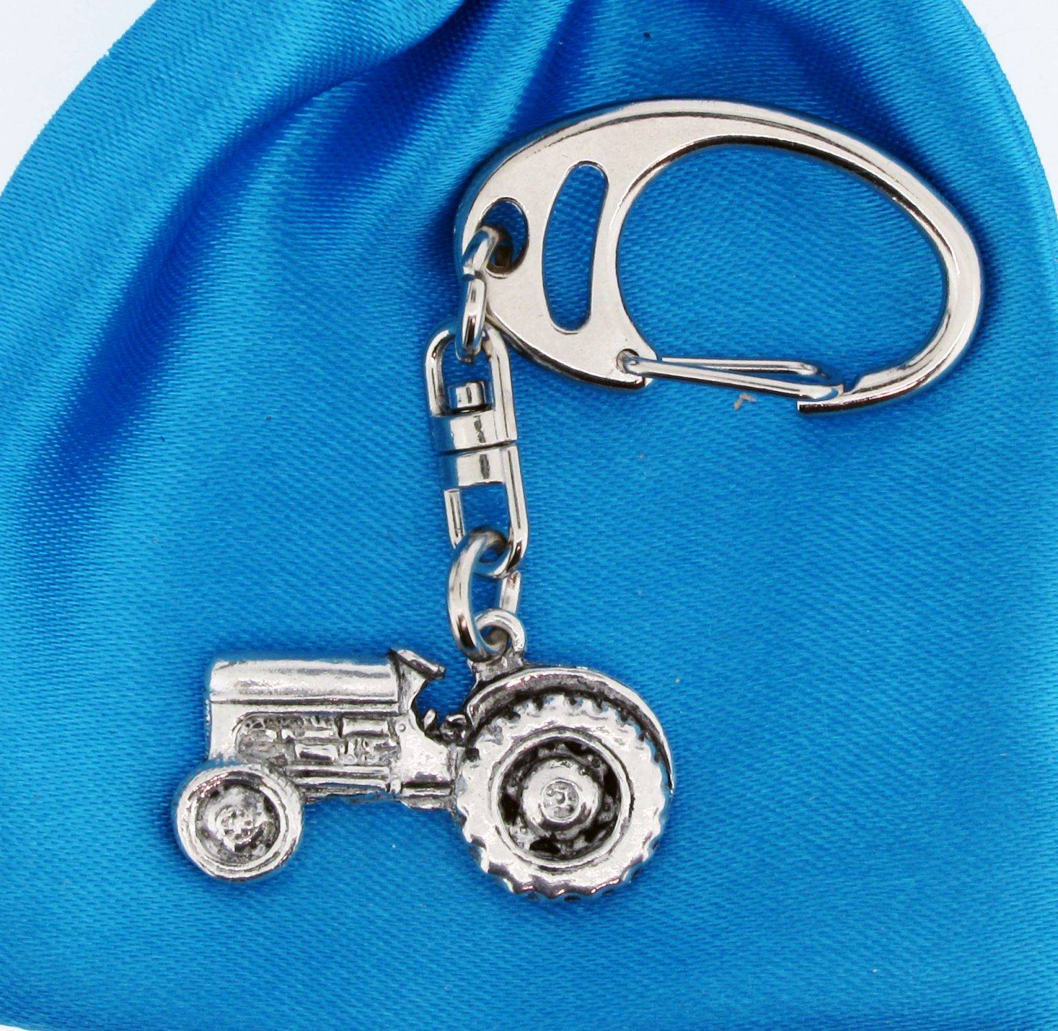 Small Tractor Keyring – Pageant Pewter