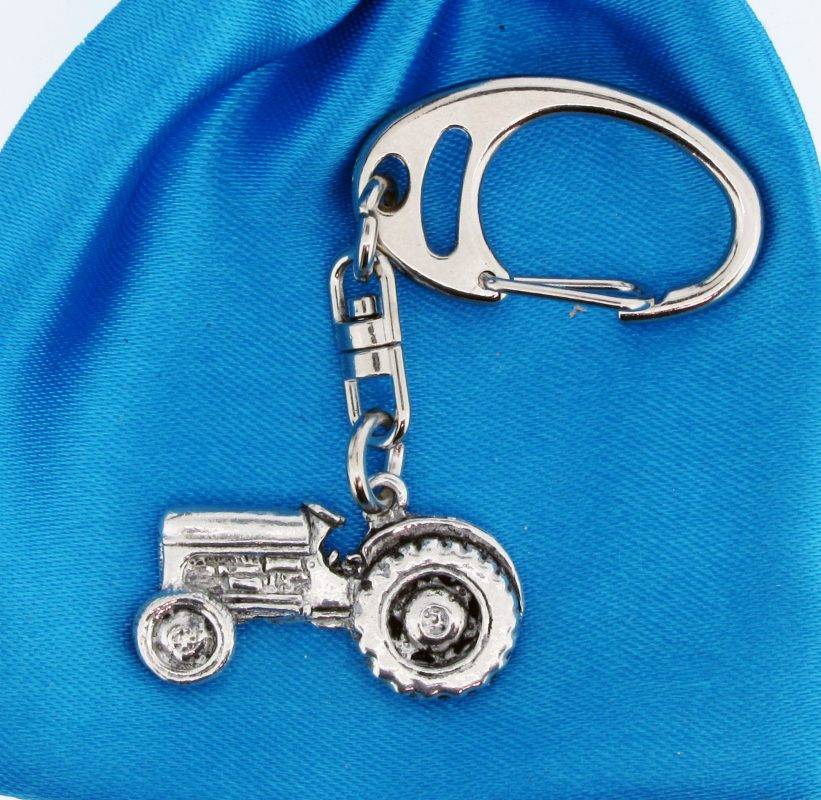 Small Tractor Keyring – Pageant Pewter