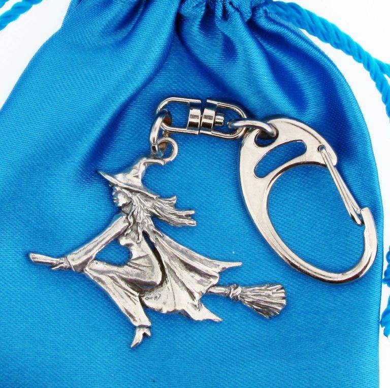 Witch Keyring – Pageant Pewter