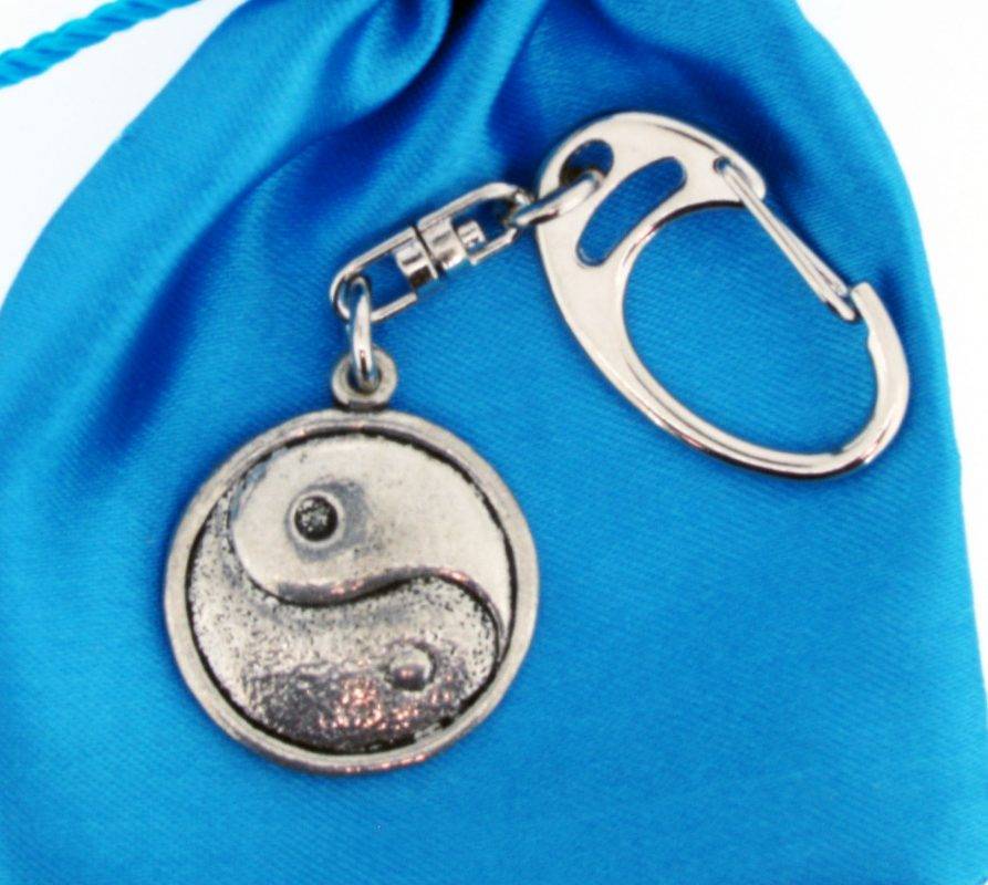 Ying Yang Keyring – Pageant Pewter