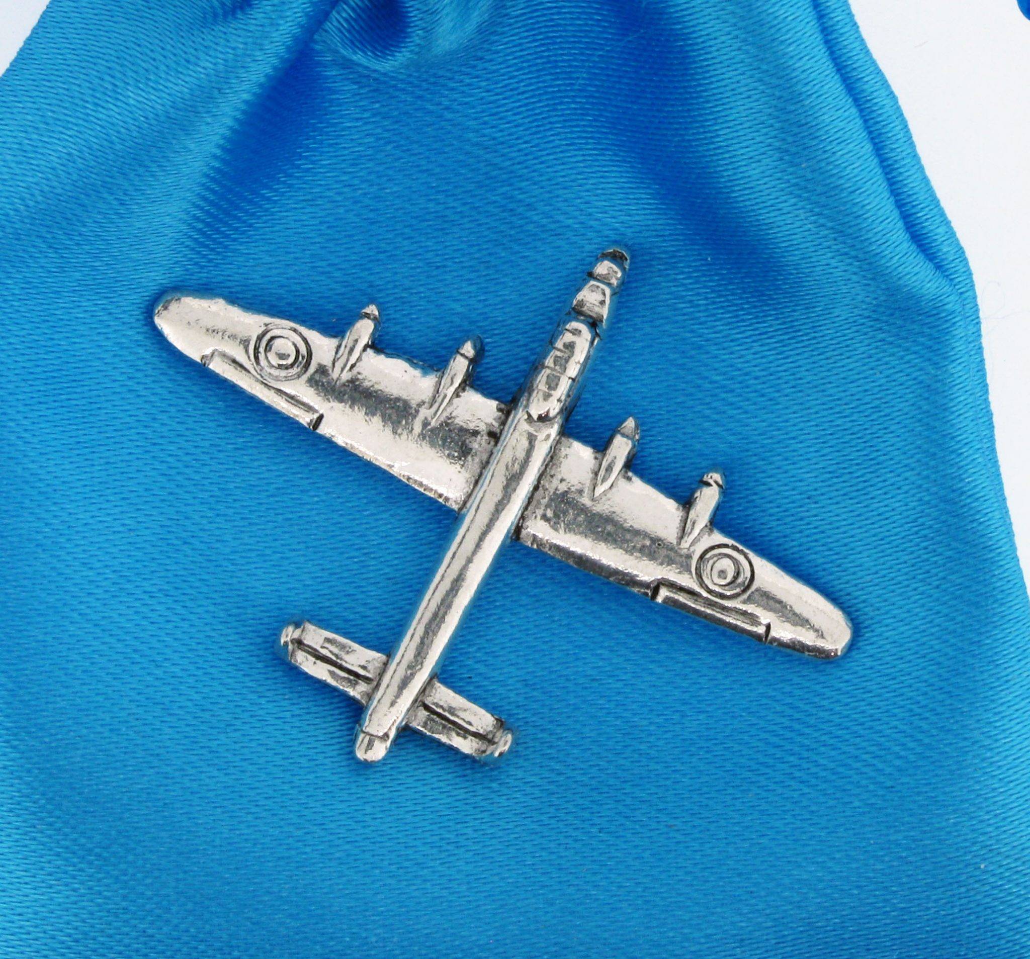 Lancaster Bomber Pin Badge – Pageant Pewter