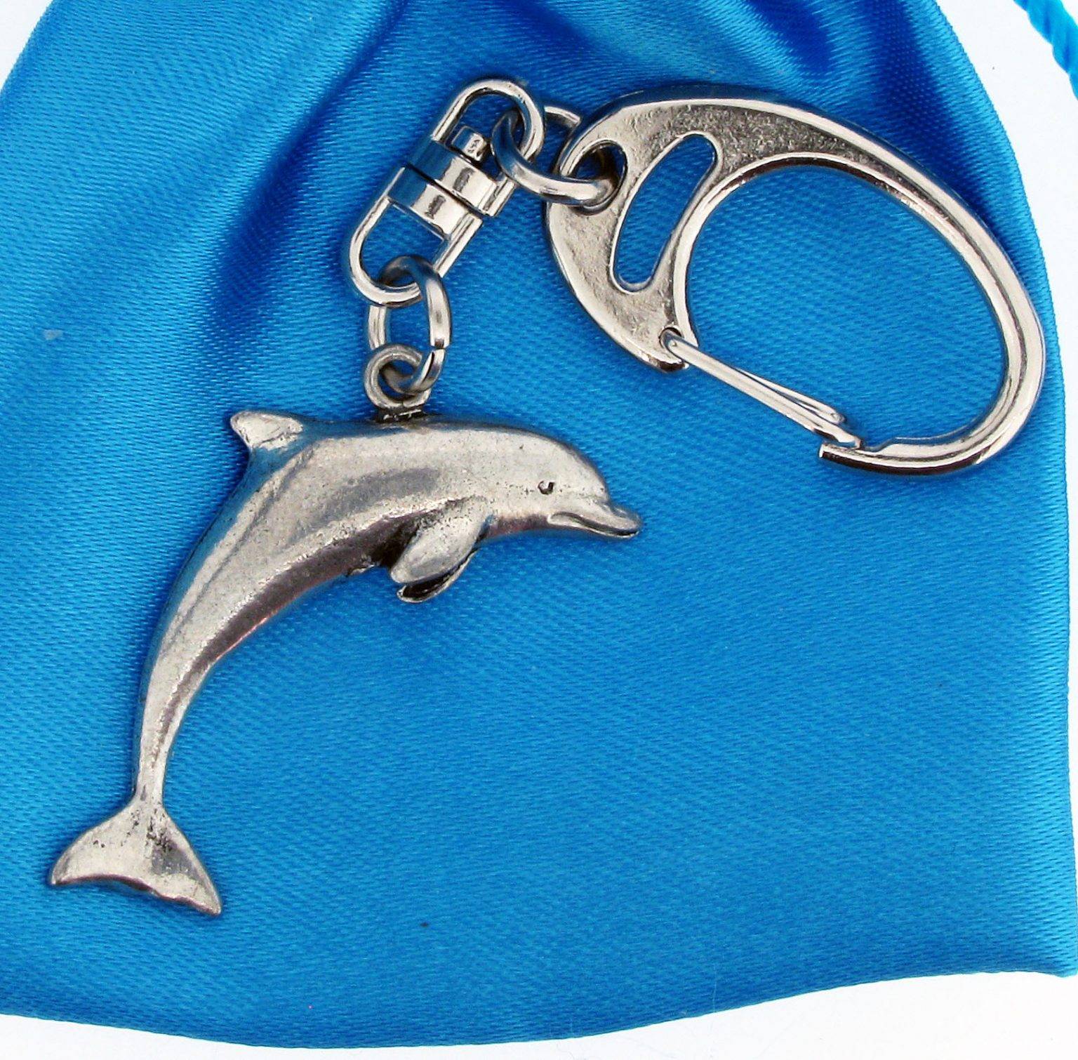 Small Dolphin Keyring – Pageant Pewter
