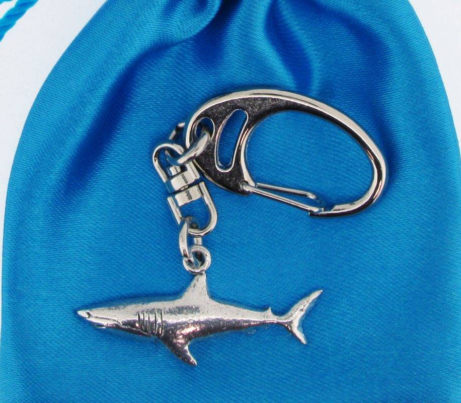 Shark Keyring – Pageant Pewter