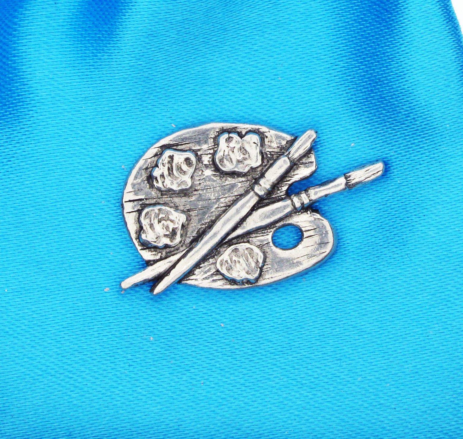 Artist’s Palette Pin Badge – Pageant Pewter