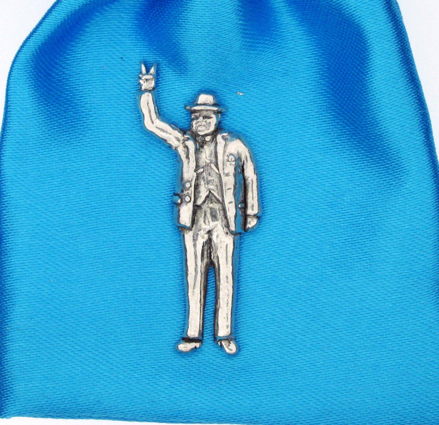 Winston Churchill Pewter Pin Badge – Pageant Pewter