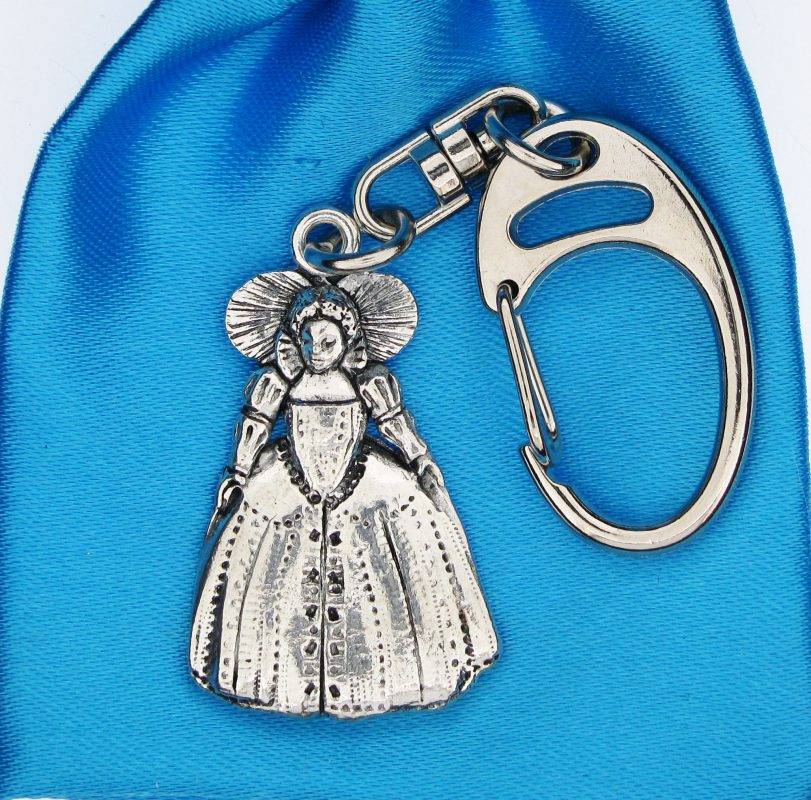 Queen Elizabeth 1st Pewter Keyring – Pageant Pewter