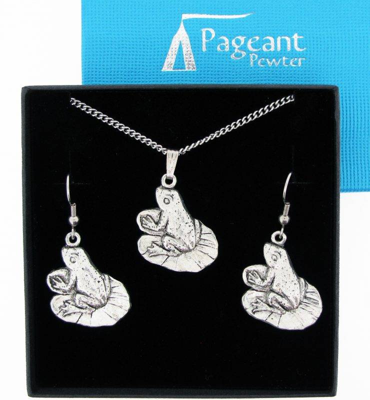 Pewter Frog Jewellery Gift Set – Pageant Pewter
