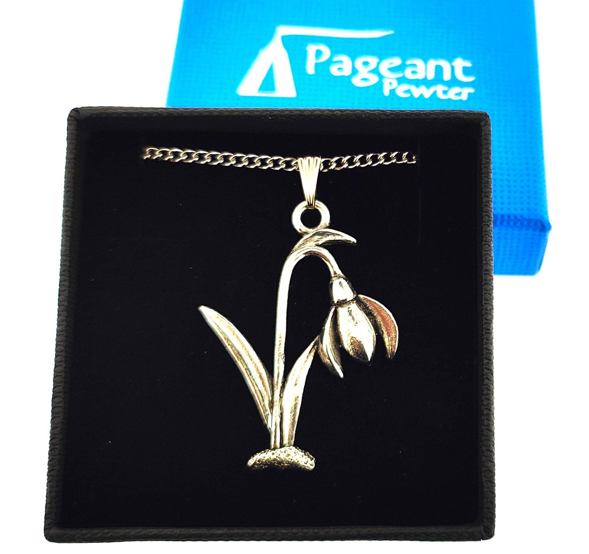 Snowdrop Pendant – Pageant Pewter