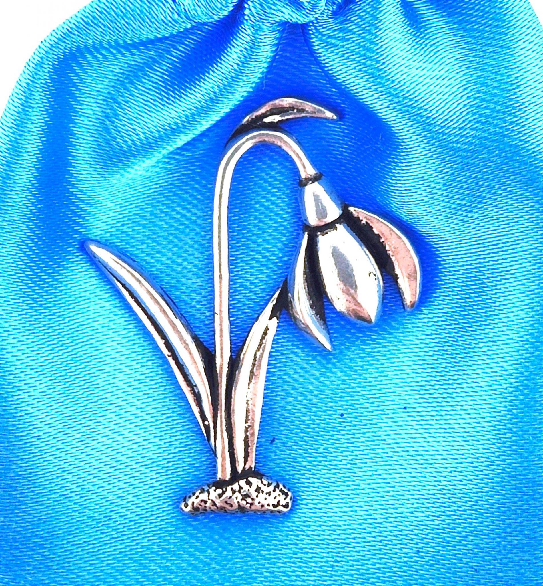 Snowdrop Pin Badge – Pageant Pewter